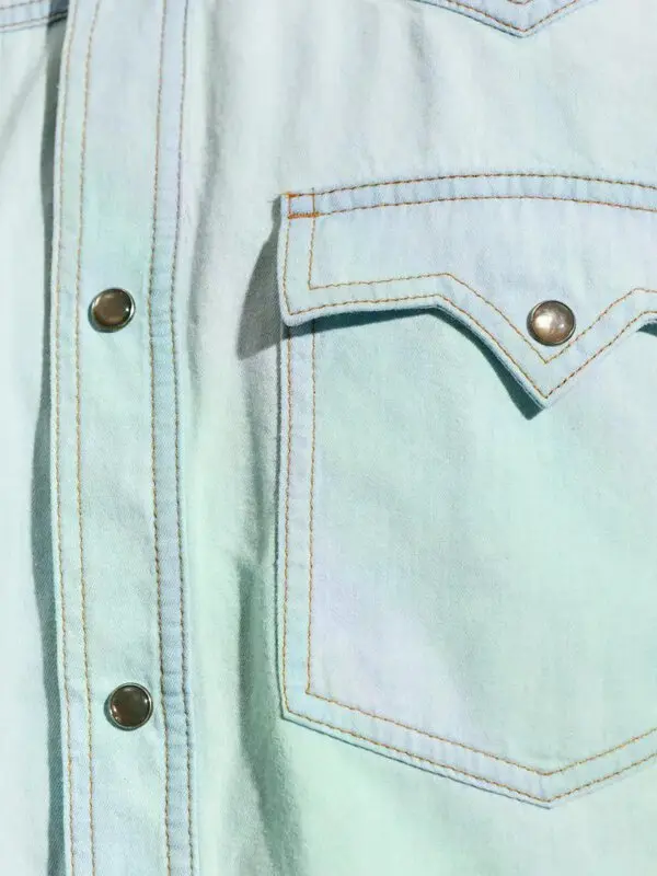 Versace Western-style Button-down Denim Shirt