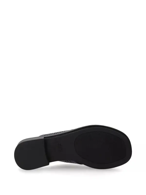 FRAU Perforated Crossover Flat Sandals