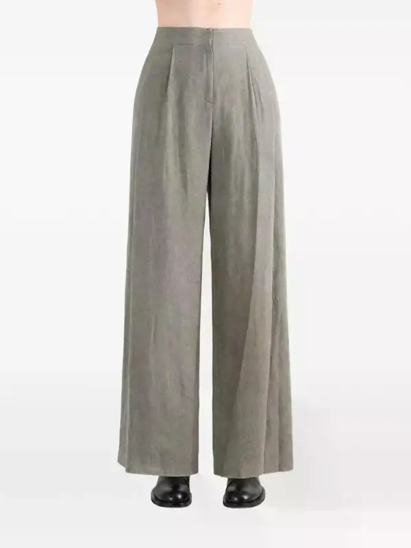 AMOMENTO Pleated Wide-leg Trousers