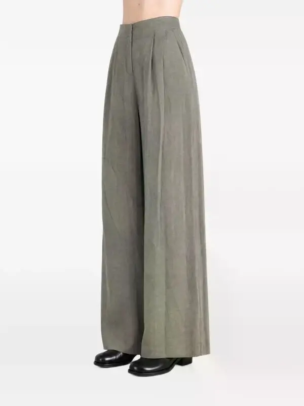 AMOMENTO Pleated Wide-leg Trousers