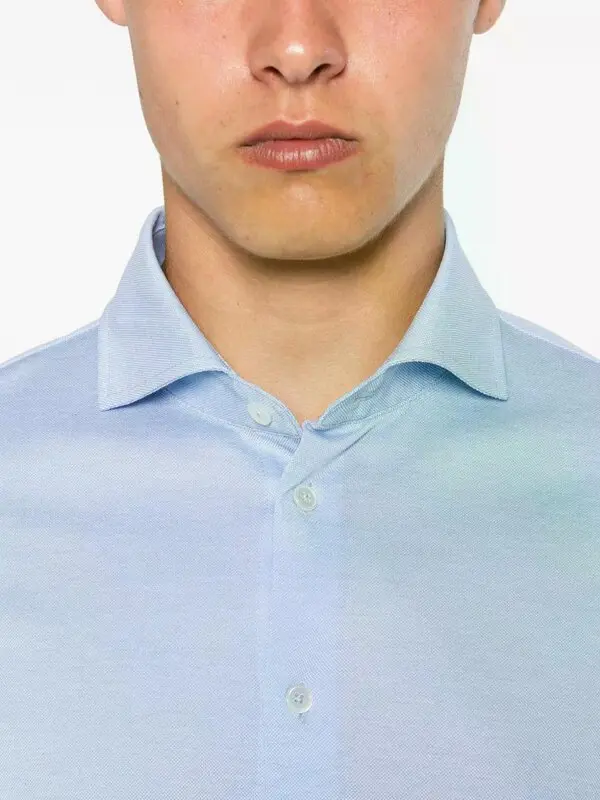 FERRANTE Pique Long-sleeve Shirt