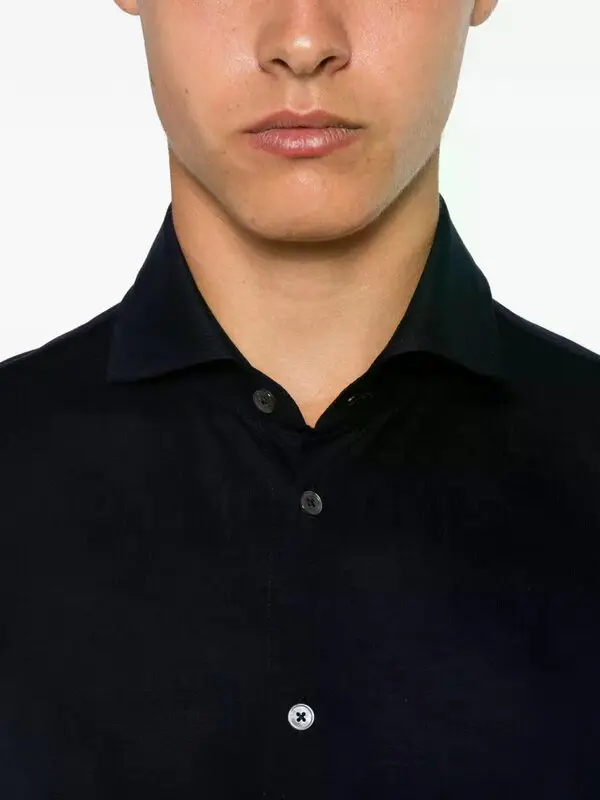 FERRANTE Piqué Long-sleeve Shirt
