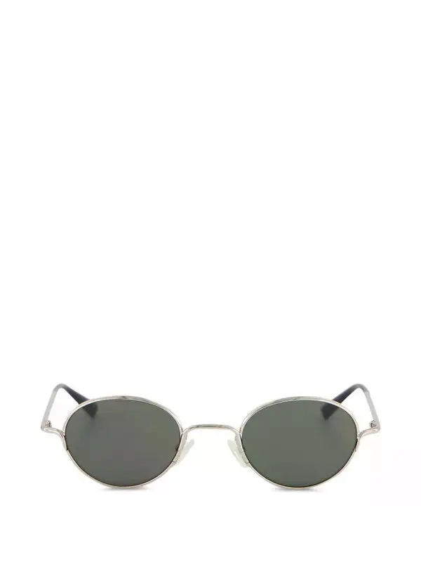 Alexander McQueen Oval-frame Sunglasses - Silver