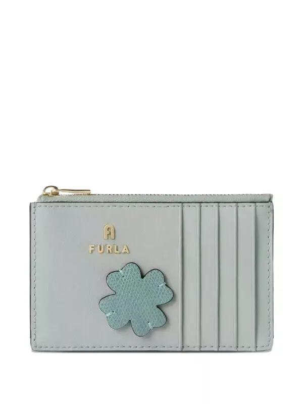 Furla Camelia Medium Flower-patch Card Case - Blue