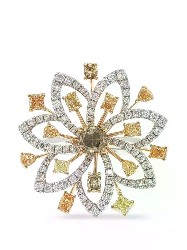 HYT JEWELRY Floral Diamond Ring - Silver