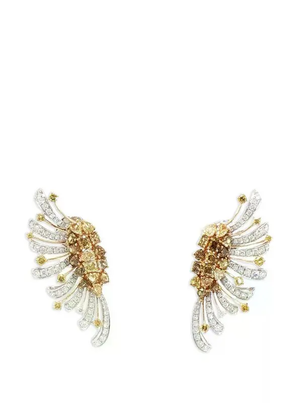 HYT JEWELRY Fan Diamond Earrings - Silver