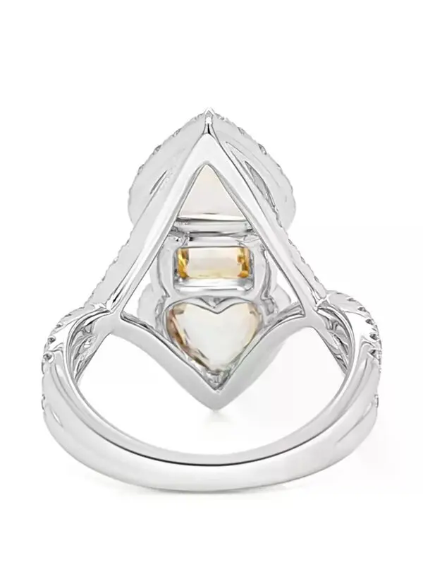 HYT JEWELRY 18k White Gold And Yellow Gold Diamond Cocktail Ring