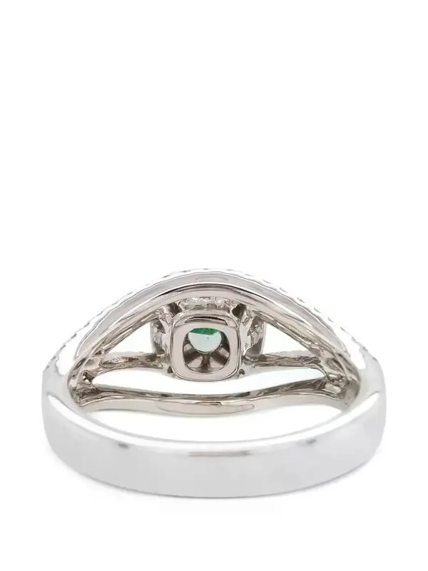 HYT JEWELRY Cushion-cut Diamond Ring With Pink And White Diamond Pave