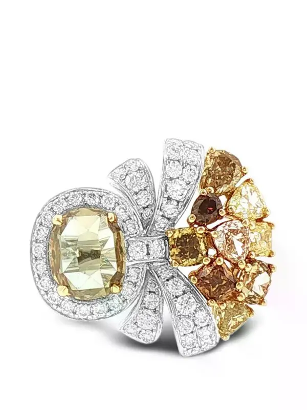HYT JEWELRY Bow Diamond Ring - Silver
