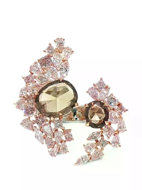 HYT JEWELRY Floral Diamond Ring - Silver