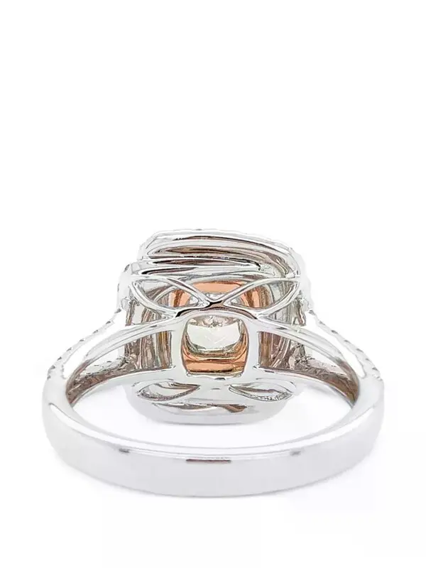 HYT JEWELRY 18k White Gold And Rose Gold Diamond Ring