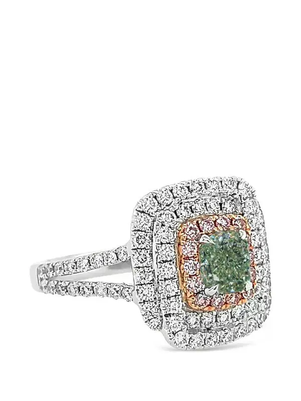 HYT JEWELRY 18k White Gold And Rose Gold Diamond Ring