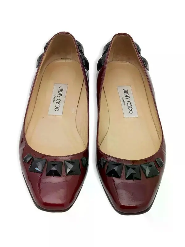 JIMMY CHOO Watson Crystal-embellished Ballet Flats