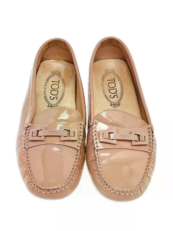 TOD'S Patent Leather Loafers With Logo Bit