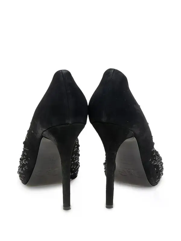 Dolce & Gabbana Embellished Peep-toe Pumps - Black