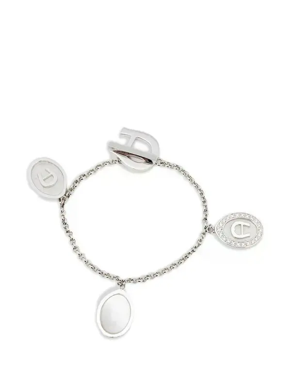 AIGNER Tone Mother Of Pearl Charm Bracelet - Silver