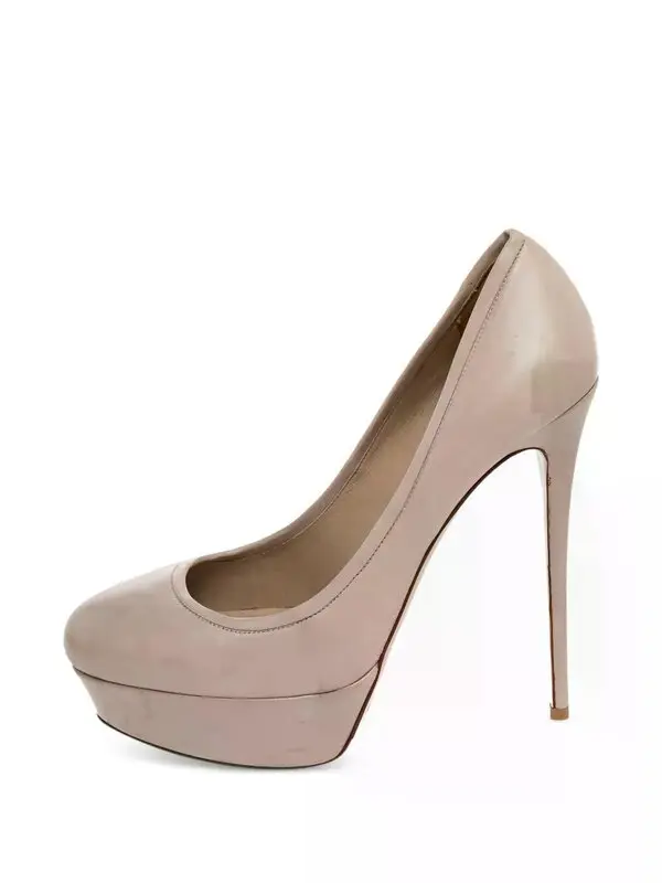 Valentino Garavani Beige Leather Platform Pumps - Neutrals