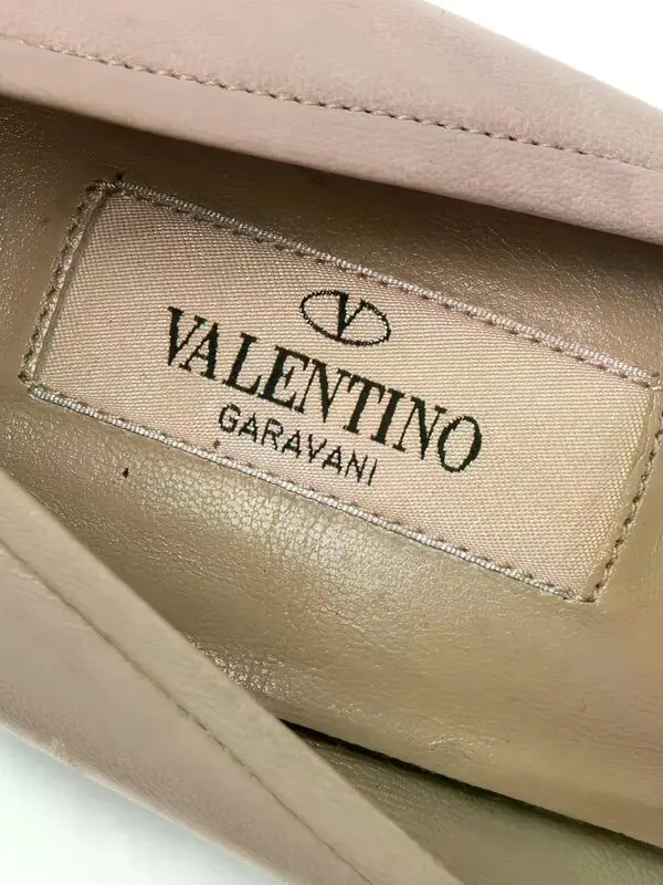 Valentino Garavani Beige Leather Platform Pumps