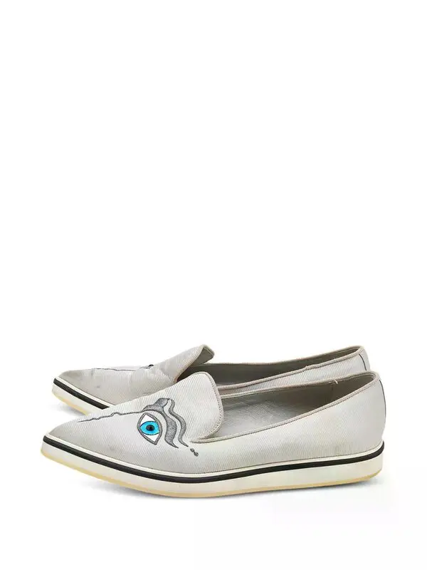 NICHOLAS KIRKWOOD Iris Eye-motif Slip-on Loafers - Grey