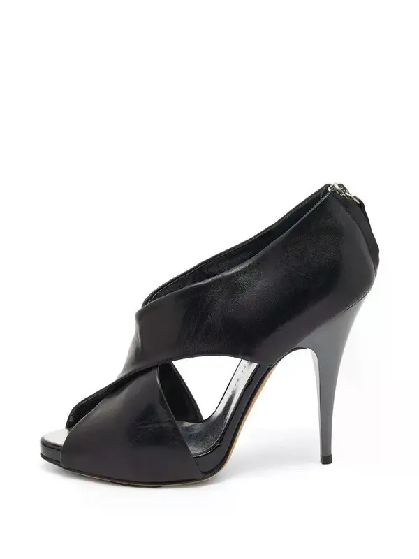 GIUSEPPE ZANOTTI Leather Criss-cross Stiletto Ankle Boots