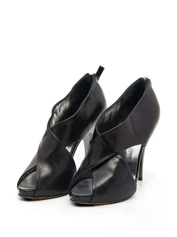 GIUSEPPE ZANOTTI Leather Criss-cross Stiletto Ankle Boots