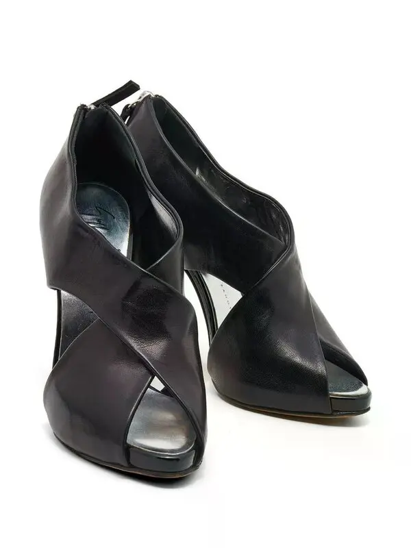 GIUSEPPE ZANOTTI Leather Criss-cross Stiletto Ankle Boots