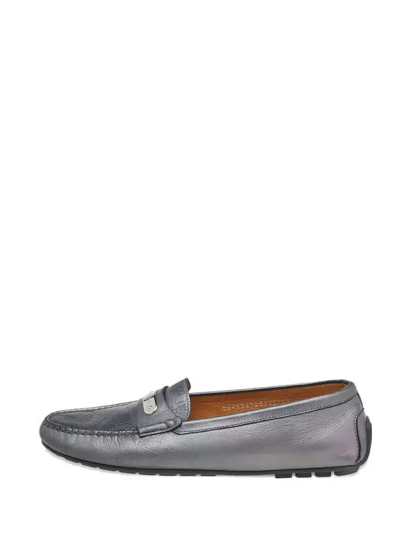 Ralph Lauren Metallic Slip-on Loafers - Grey