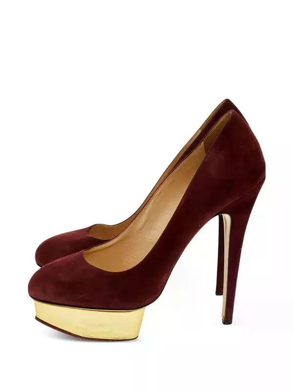 CHARLOTTE OLYMPIA 155mm Dolly Platform Heeled Pumps - Red