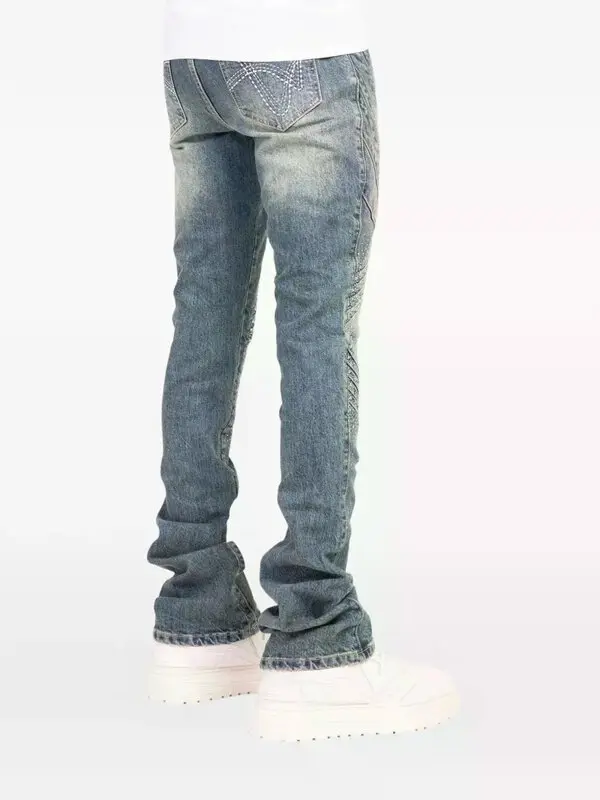GUAPI Knight Crystal-embellished Paneled Jeans