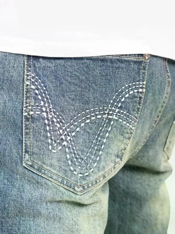 GUAPI Knight Crystal-embellished Paneled Jeans