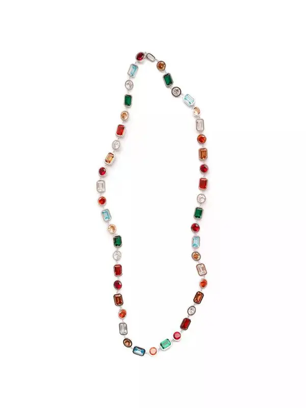 IZABEL DISPLAY Mega Cubic-zirconia Embellished Necklace - Silver