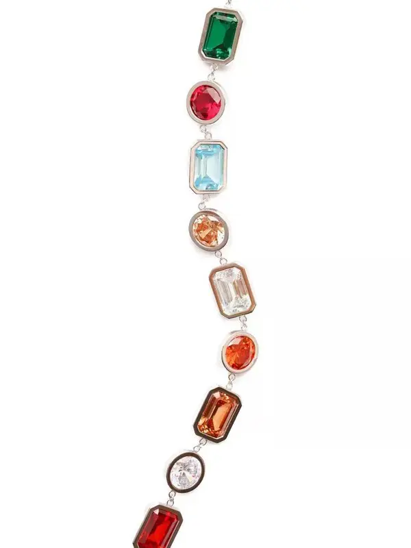 IZABEL DISPLAY Mega Cubic-zirconia Embellished Necklace - Silver