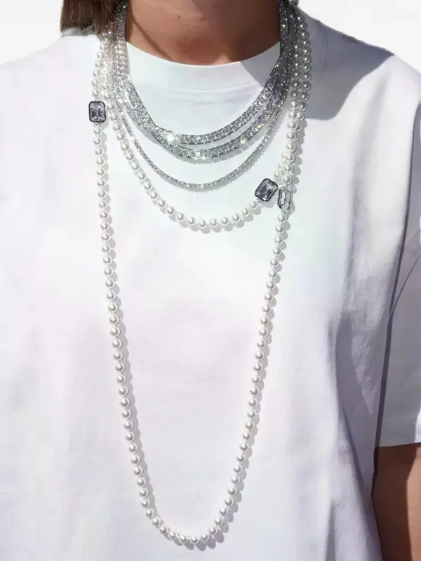IZABEL DISPLAY Mega Pearl Cubic-zirconia Necklace - Silver