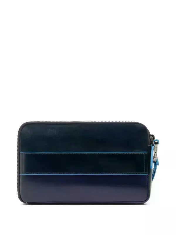PIQUADRO Leather Wrist-strap Clutch Bag - Blue