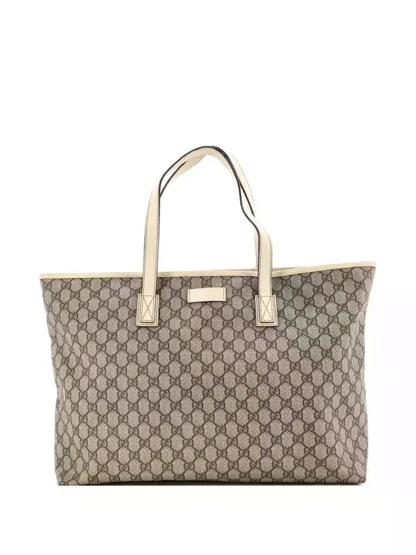Gucci Gg Coated Canvas Large Tote Bag - Brown