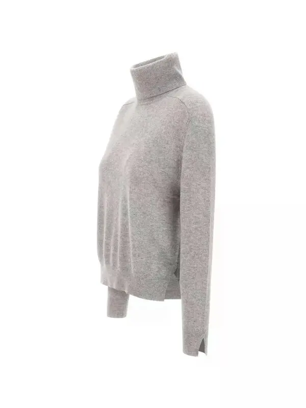 SWEET CASHMERE Ribbed Turtleneck Cashmere Sweater
