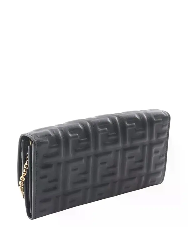 Fendi Ff Embossed Wallet On Chain Crossbody Bag