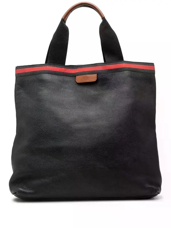 Gucci Calfskin Web Tote Bag