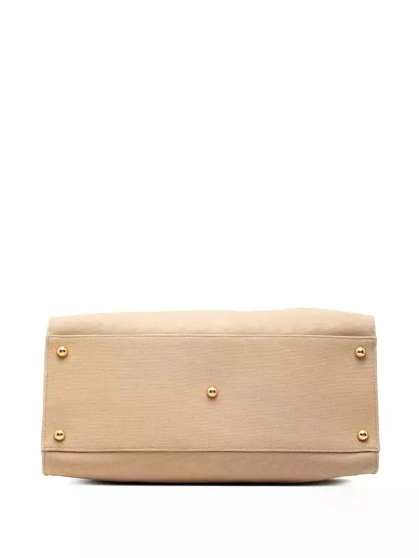 Fendi Canvas Sunshine Shopper Tote - Brown