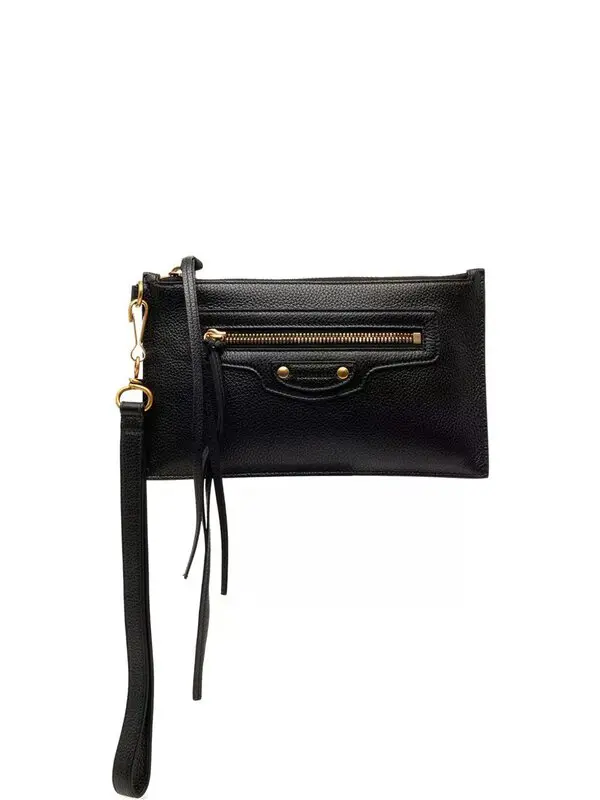 Balenciaga Grained Calfskin Neo Classic Pouch Xs Clutch Bag - Black