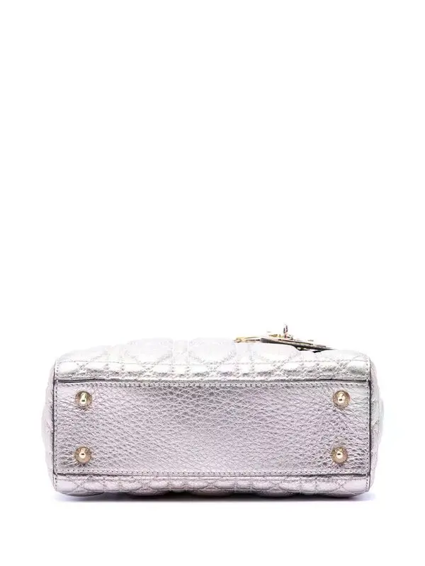 Dior Metallic Grained Calfskin Cannage Supple Lady Satchel