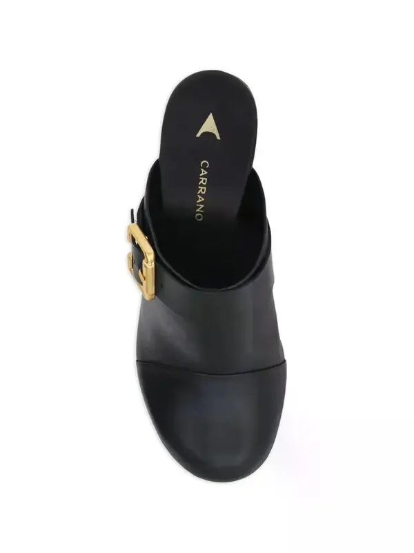 ANDREA CARRANO Buckle Detail Platform Mules