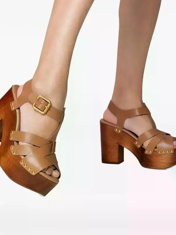 ANDREA CARRANO Studded Platform Sandals
