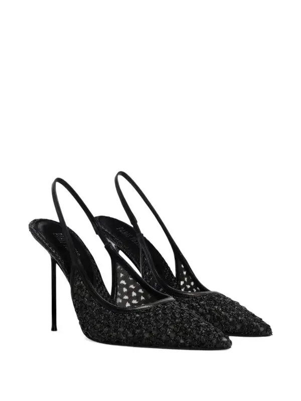 Paris Texas Lidia Woven Slingback Stilettos