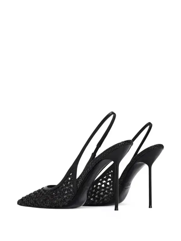 Paris Texas Lidia Woven Slingback Stilettos