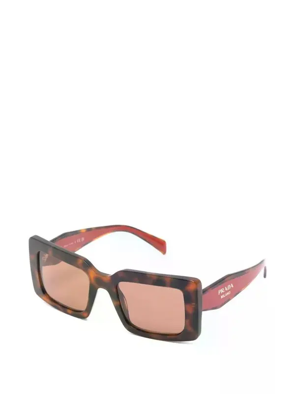 Prada Rectangle Frame Sunglasses - Brown