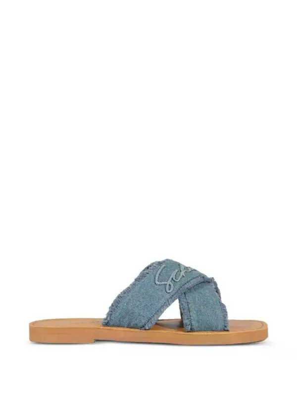 Schutz Frayed Crossover-strap Sandals