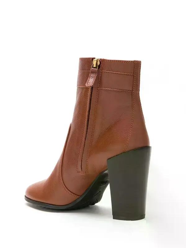 TOD'S Fringed Buckle Ankle Boots