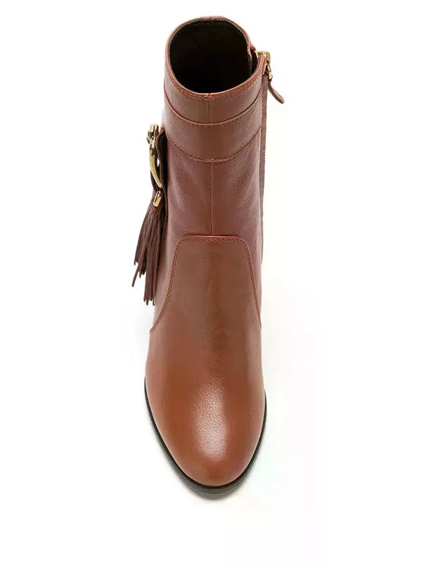 TOD'S Fringed Buckle Ankle Boots