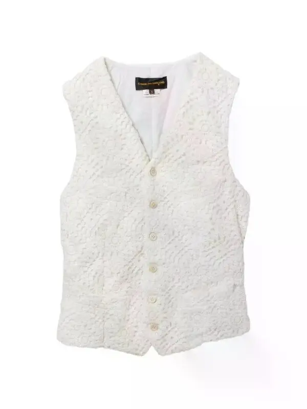 Comme Des Garçons Crochet-knit Waistcoat